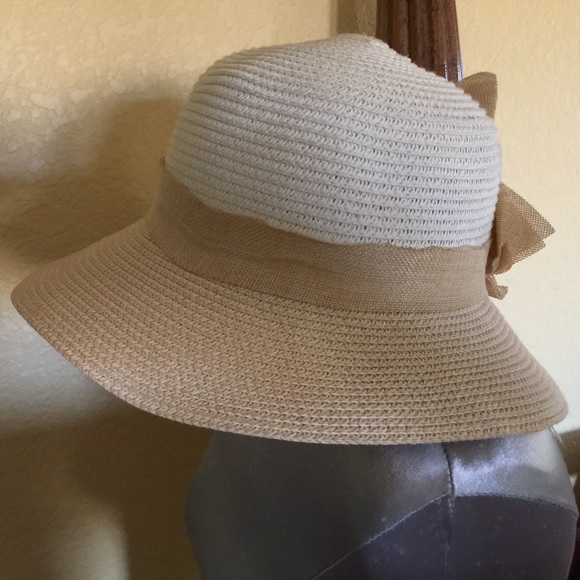 Accessories | Lovely 3 Color Tone Hat In Straw And Burlap | Poshmark